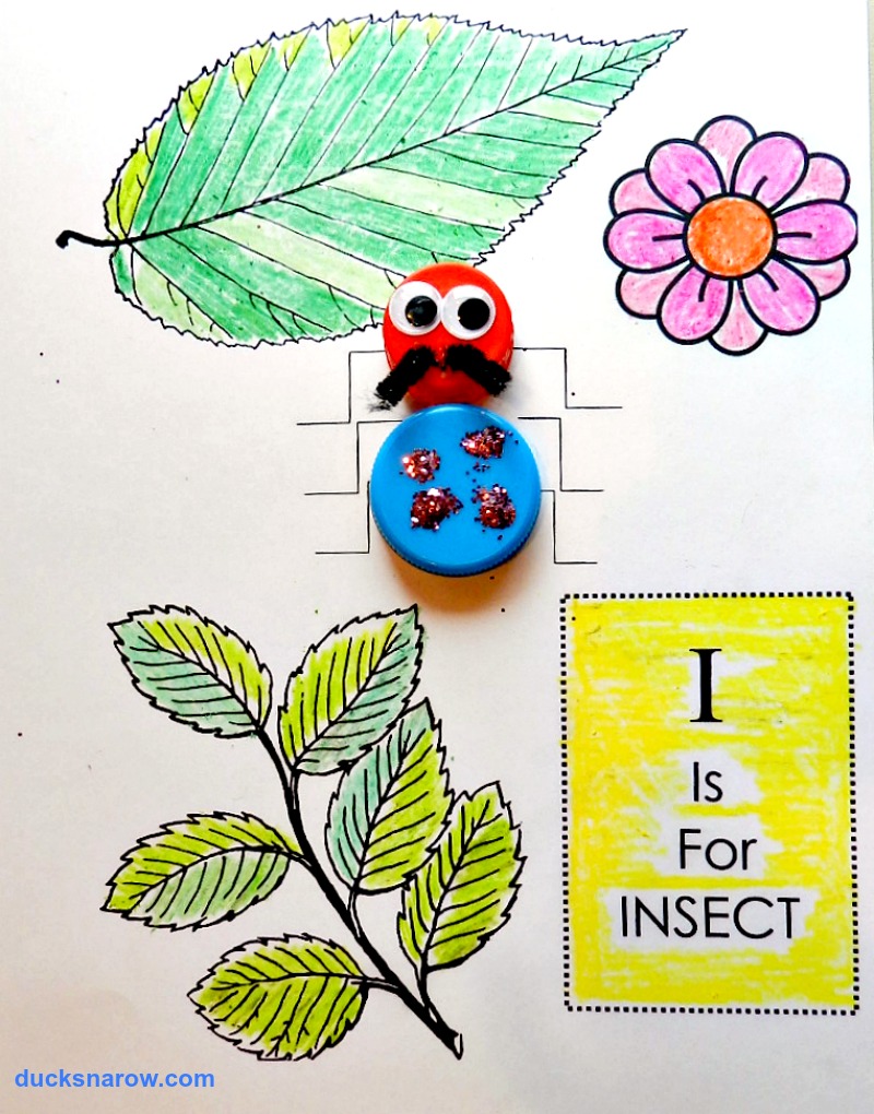 Letter I is for Insect Preschool Science Lesson and Fun Bottle Cap ...