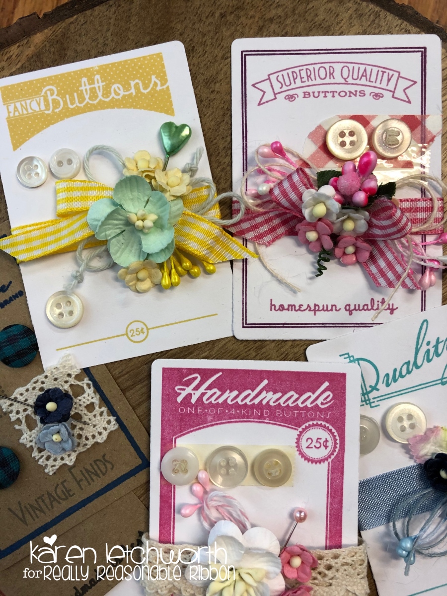 Really Reasonable Ribbon Blog: Sweet Button Cards