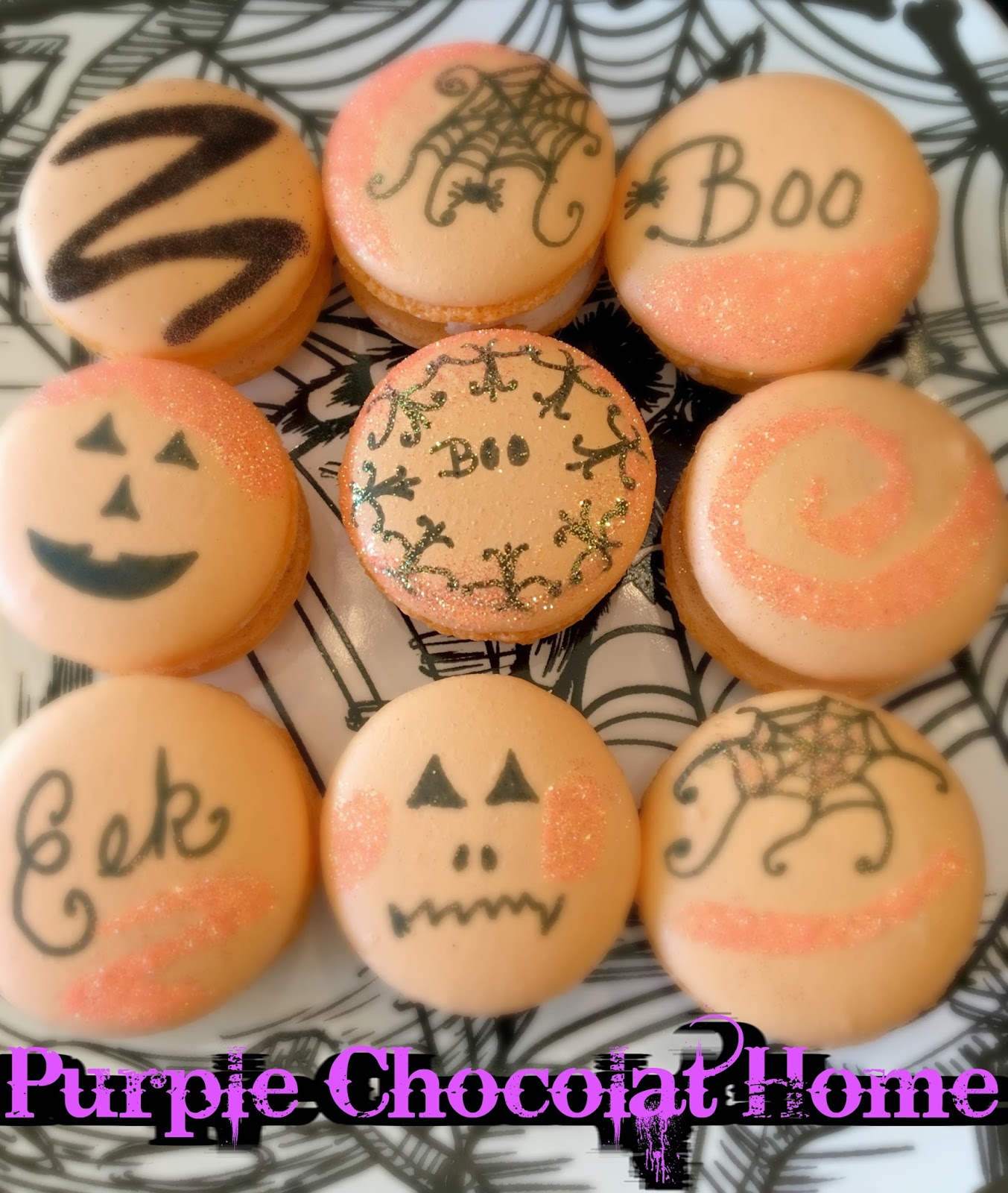 Halloween Macarons - Purple Chocolat Home