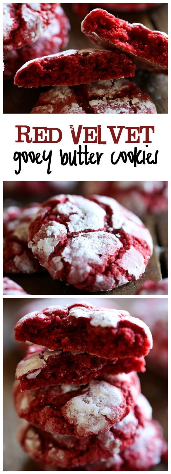 Red Velvet Gooey Butter Cookies... these cookies are so soft and the ...