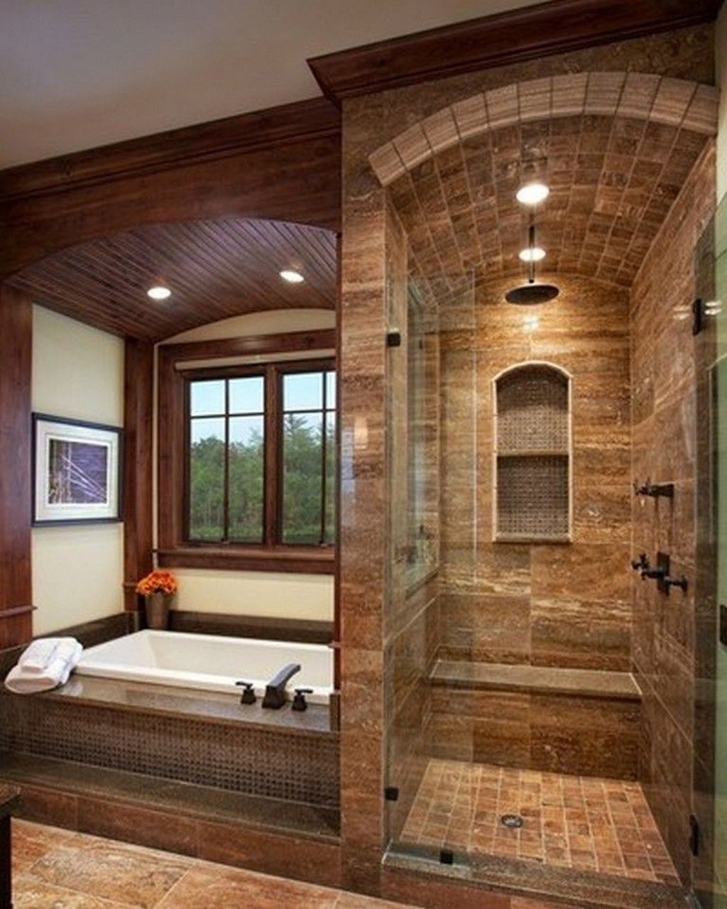 70 Elegant Stone Bathroom Remodel Design Ideas | ARA HOME