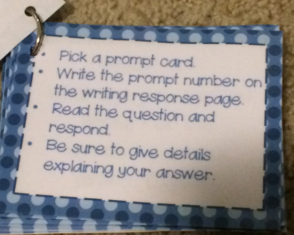 Team J's Second Grade Fun: Pick a Prompt - New Lit Station Idea