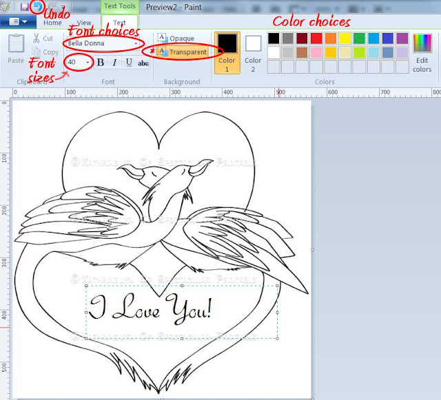 Spectacular Printable: MS Paint for Digital Stamps - Tutorial