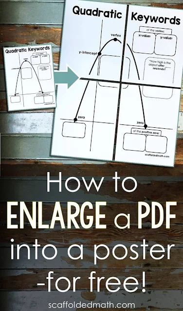 Scaffolded Math and Science: How to Enlarge a PDF into a Multi-Page ...
