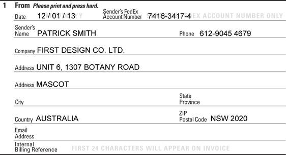 Fedex Air Waybill Form Download - Invoice Template