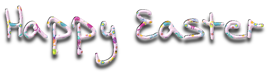 palabras decoradas, Happy Easter,png