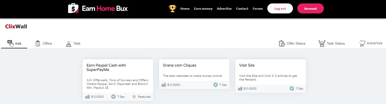 Llega a ganar mas de 1$ con Earn Home Bux (Estrategia)