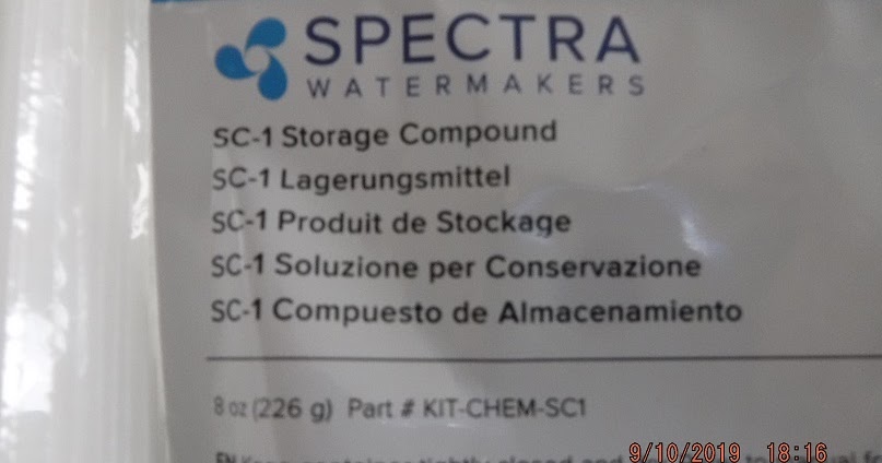 Chip & Debbie Willis on s\v Elegant'sea: Supplies for the Spectra ...