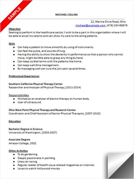 Sample Pta Resume ~ Resume Letter