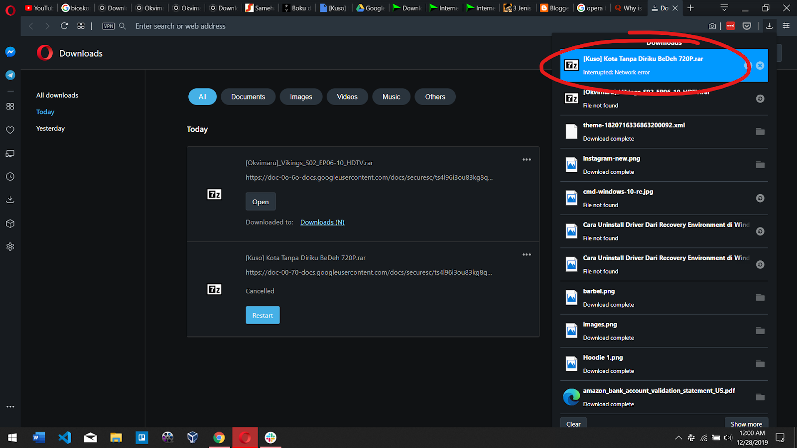 Kenapa Browser Opera Selalu Error Interrupted Network Error Ketika ...