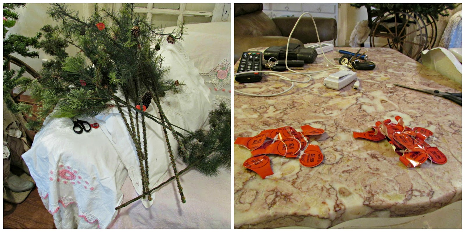 Penny's Vintage Home: How to Make a Short, Fat Christmas Tree