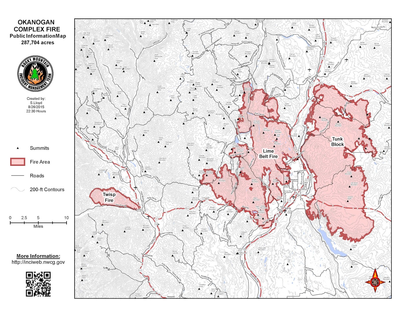 Okanogan Complex Fire Information: Fire Maps