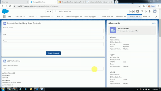 Create Account Using Apex Controller In Salesforce Lightning Web Component Lwc Life Dream Guide