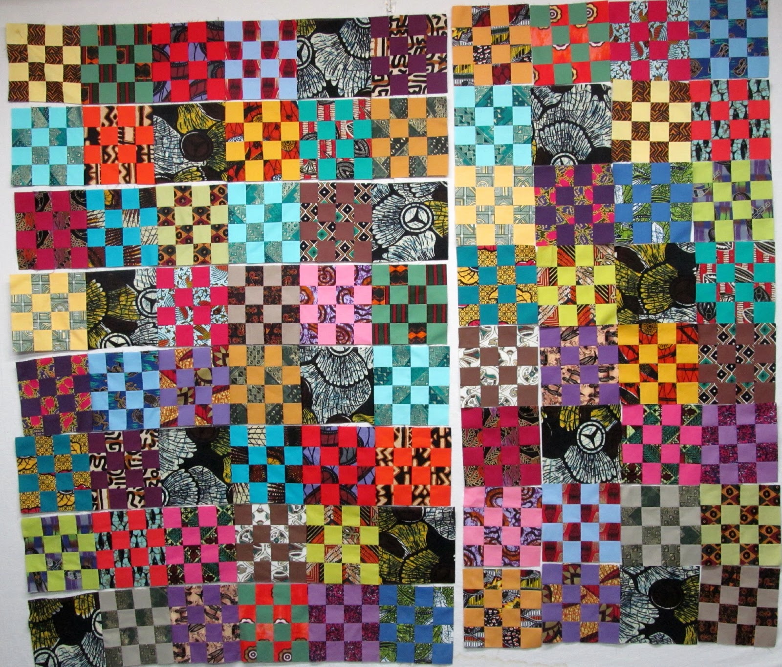 Exuberant Color : Sewing the long seams..........