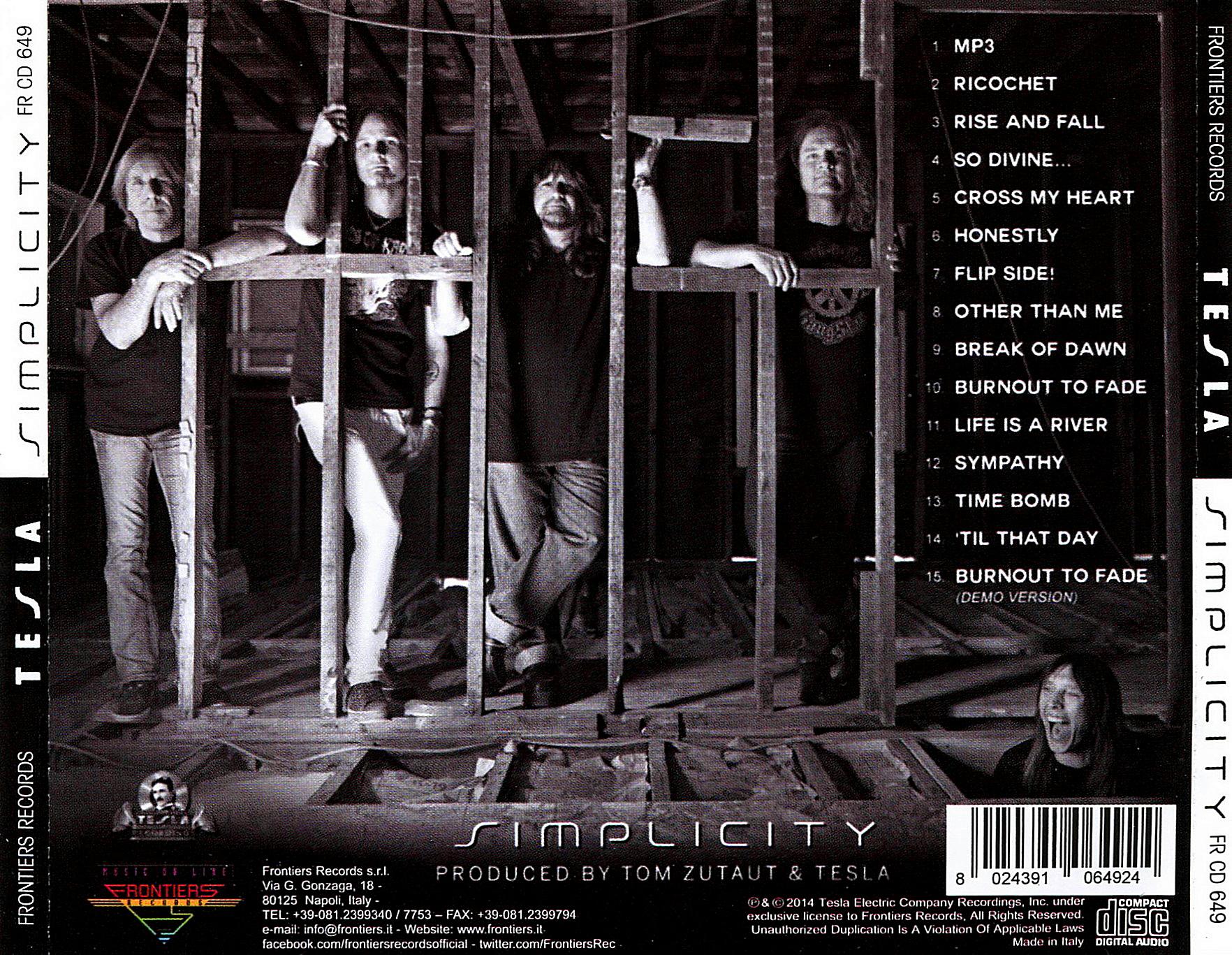 Classic Rock Covers Database: Tesla - Simplicity (2014)