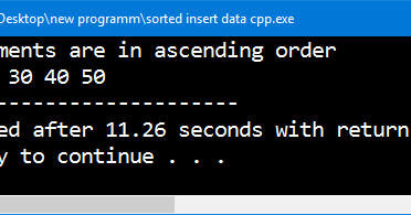 Program in C and C++ to insert element in an array in sorted order