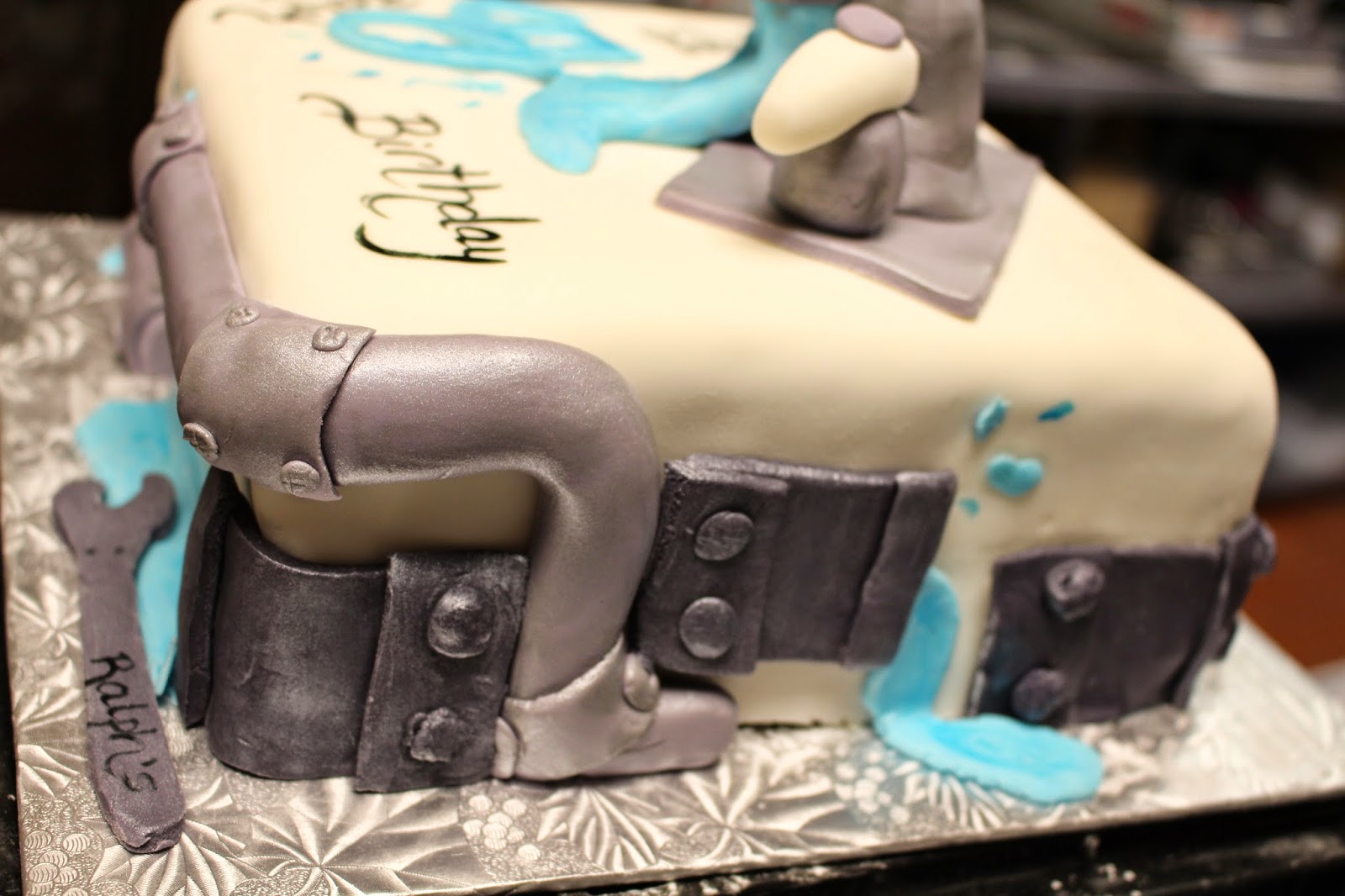 Morgie's Sweet Treats: Plumber 50th Birthday Cake!