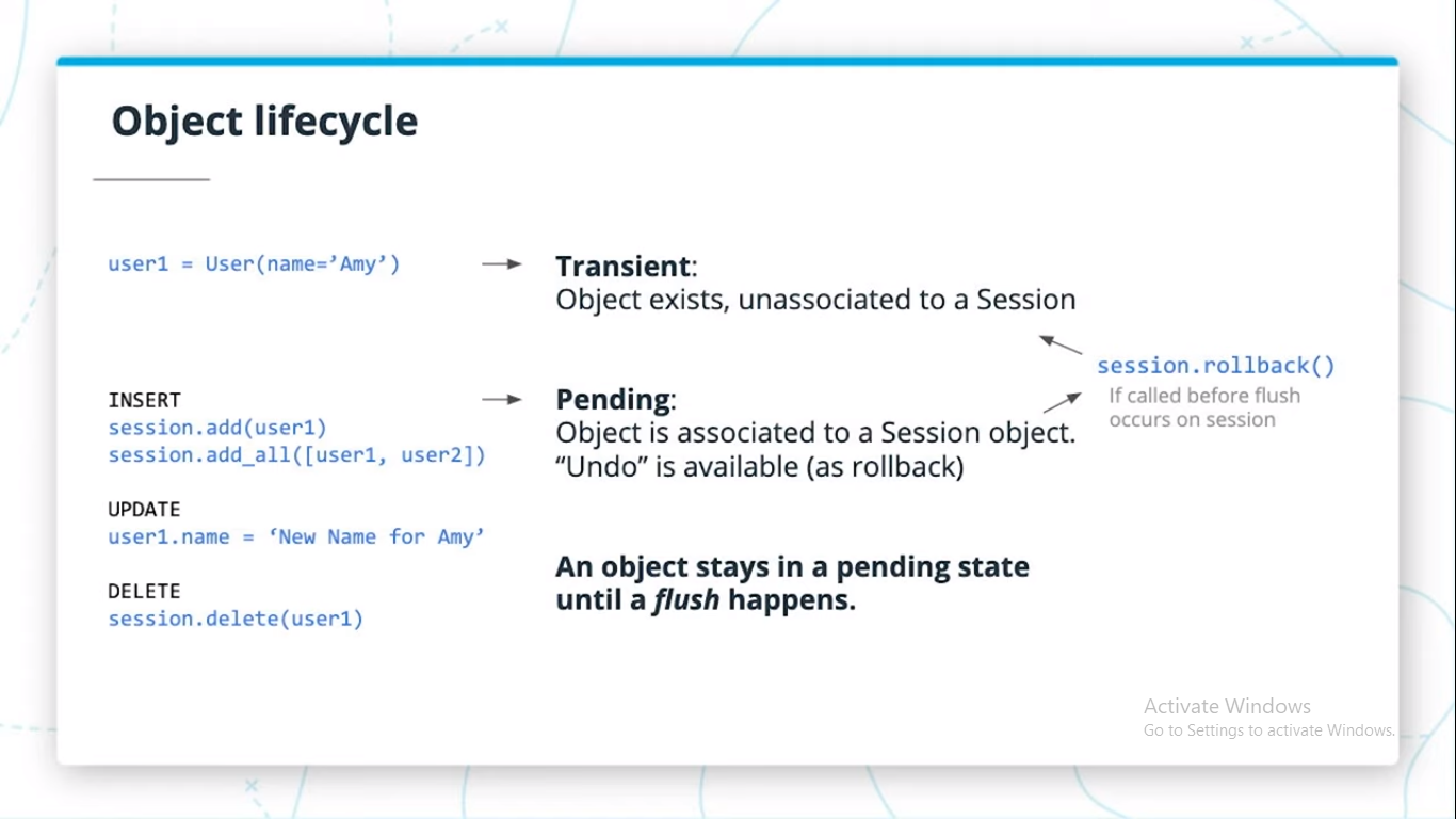 SQLAlchemy Object Lifecycle