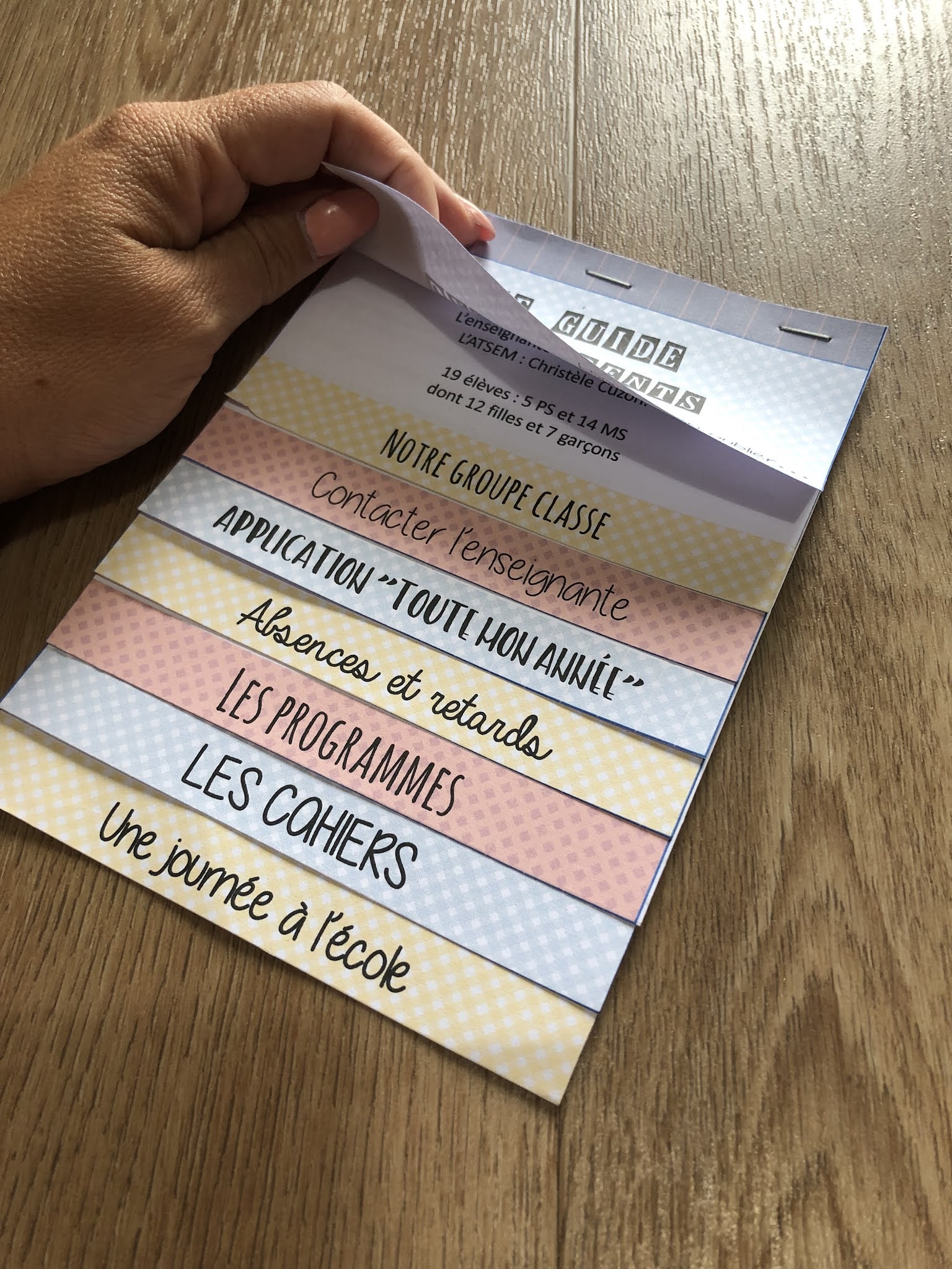 Lapbook (ou flipbook) de rentrée pour les parents