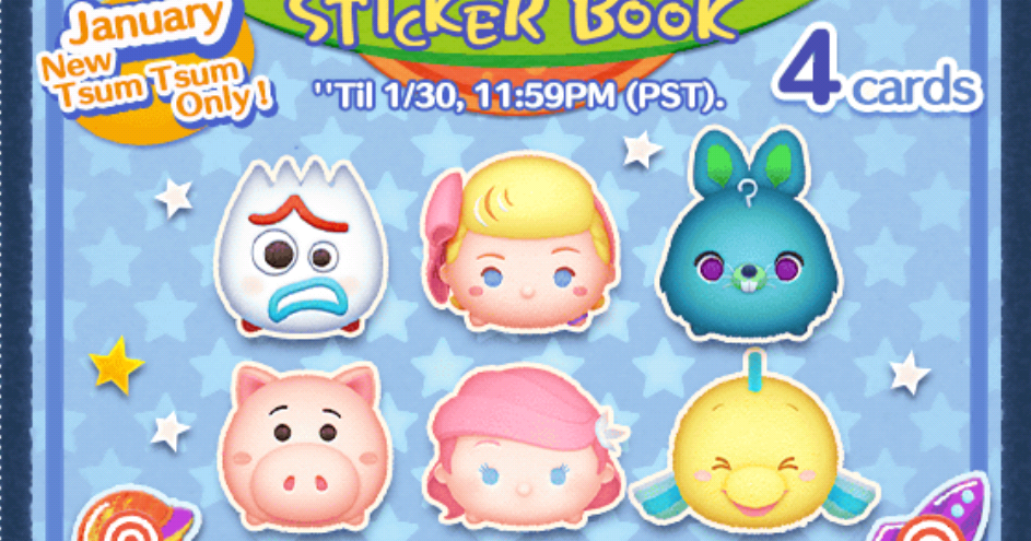 LINE: Disney Tsum Tsum (Global) - 2020 January Event, Sticker Book - 40/50