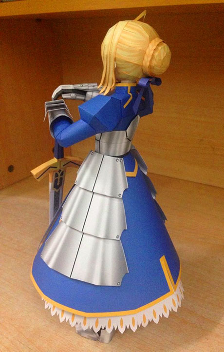 Fate/Stay Night: Saber Paper Model | Paperized Crafts