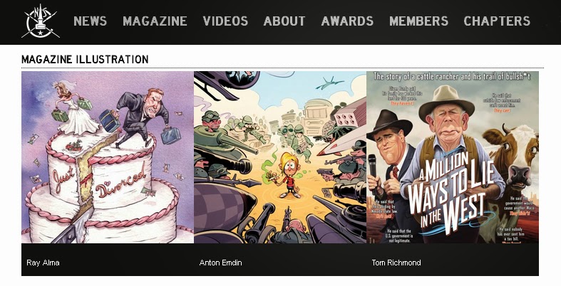 RAY ALMA: Nominted for Reuben Award from the National Cartoonist Society