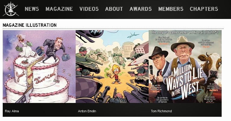 RAY ALMA: Nominted for Reuben Award from the National Cartoonist Society