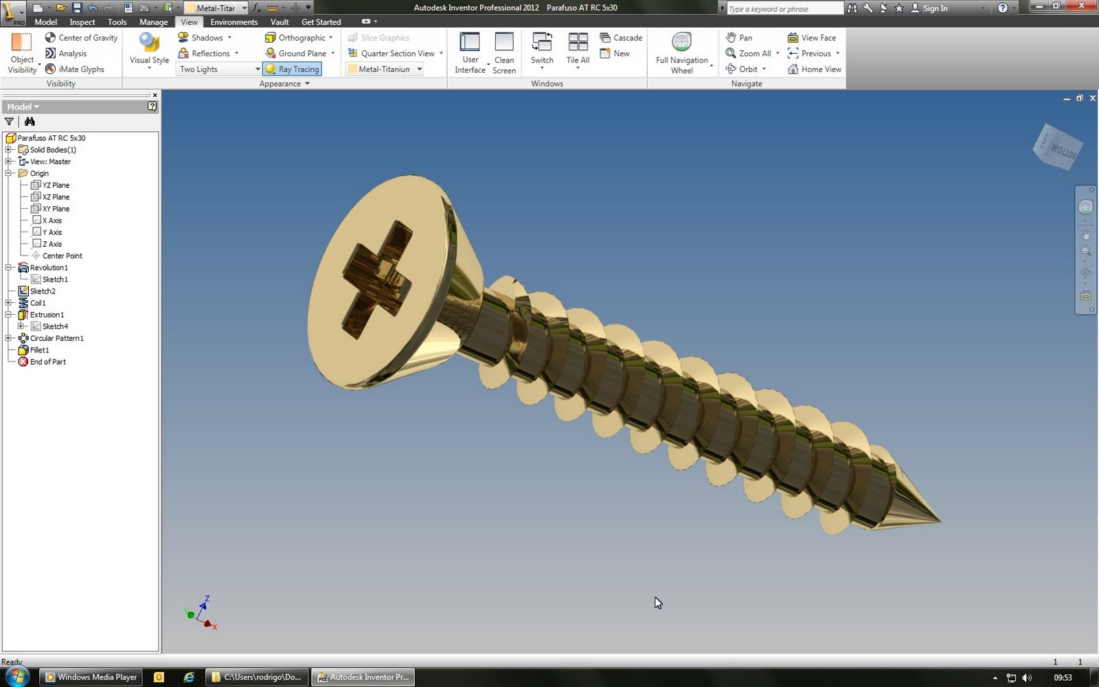 RODRIGO - CAD: Mesa desenha no Inventor e renderizada no 3DS Max