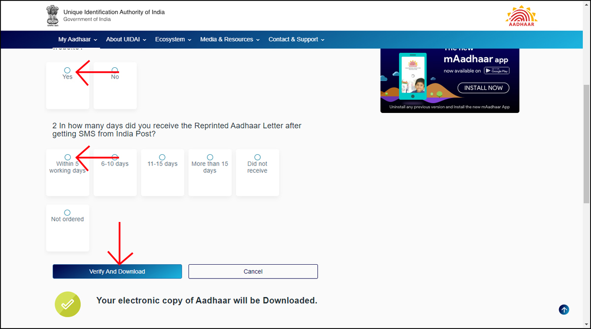 How to download my Aadhar card - TechXism