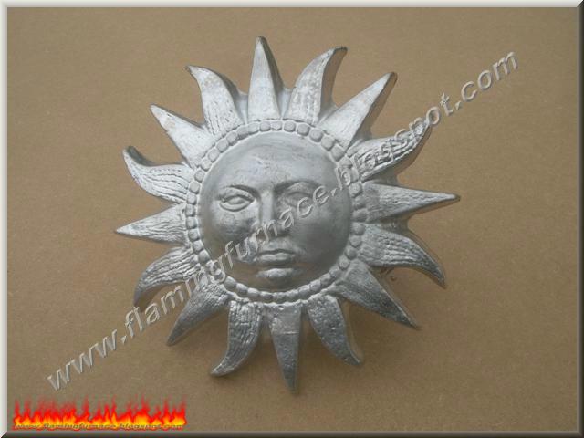 Aluminum sun, sand casting ~ Metal casting projects