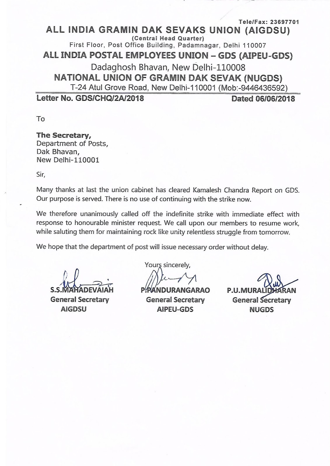 RURAL POSTAL EMPLOYEES THREE GDS UNIONS WITHDRAWAL LETTER COPY rural-postal-employees-three-gds-unions-withdrawal-letter-copy