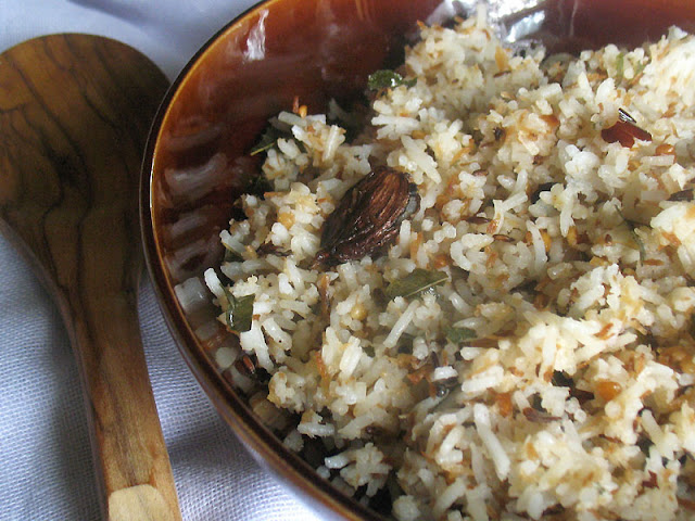 Coconut Rice with Fragrant Seeds and Spices | Lisa's Kitchen ...