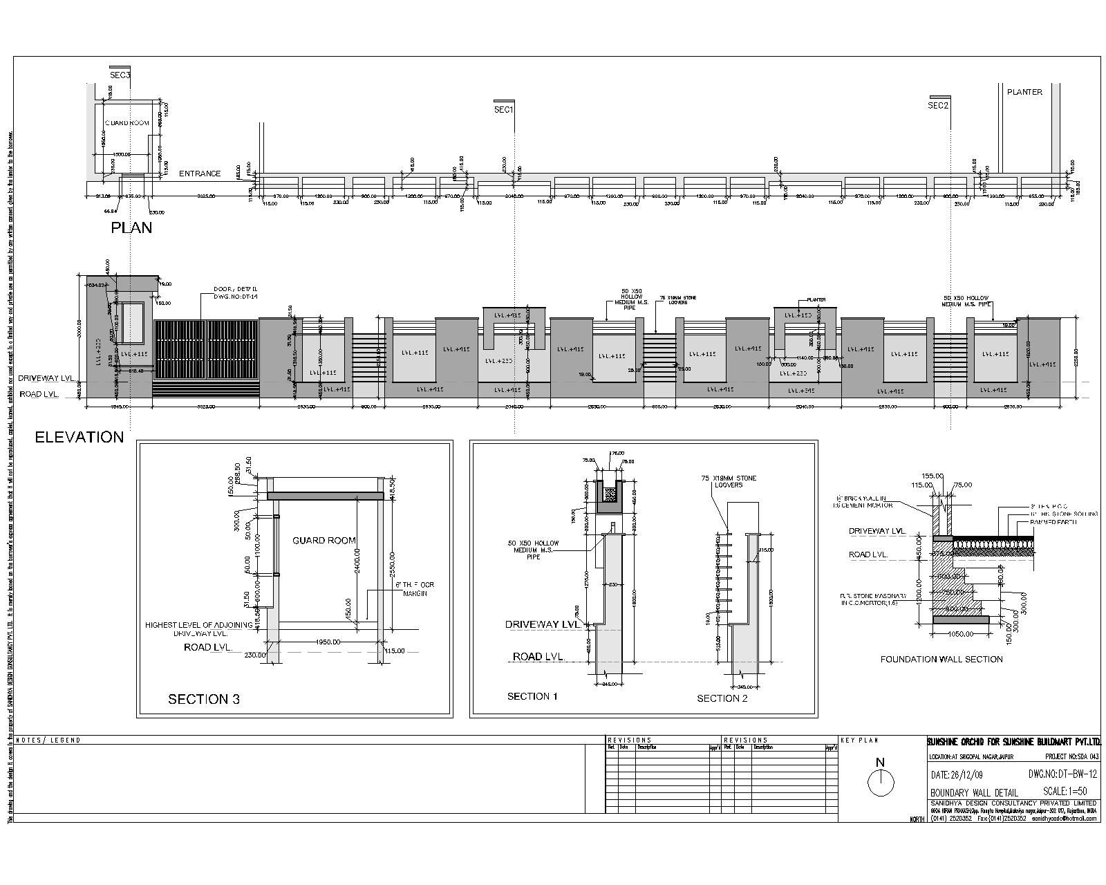 Sanidhya Design: BOUNDARY WALL DETAILS