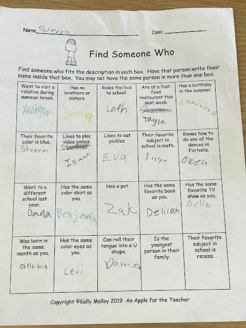 An Apple For The Teacher: 5 Fun Back To School Activities, Icebreakers ...