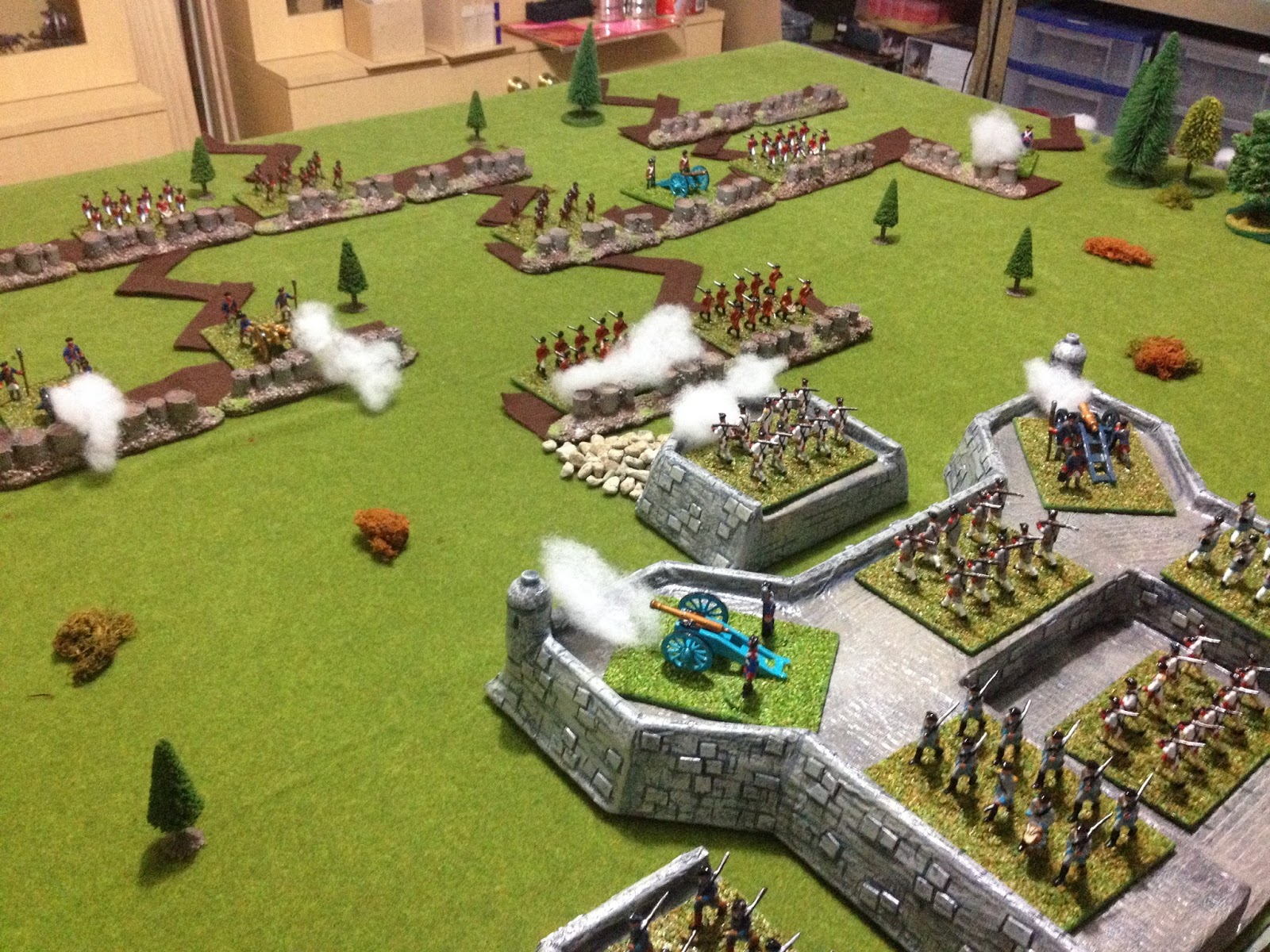 Grid based wargaming - but not always: Siege works for a siege wargame