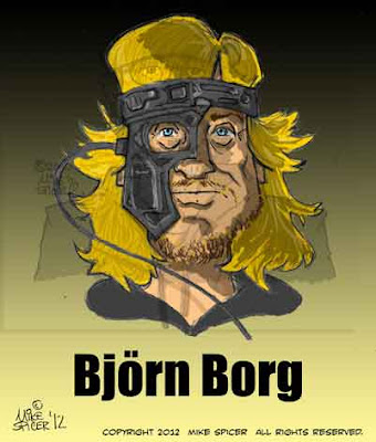 Mike Spicer Cartoonist / Caricaturist.: Bjorn Borg