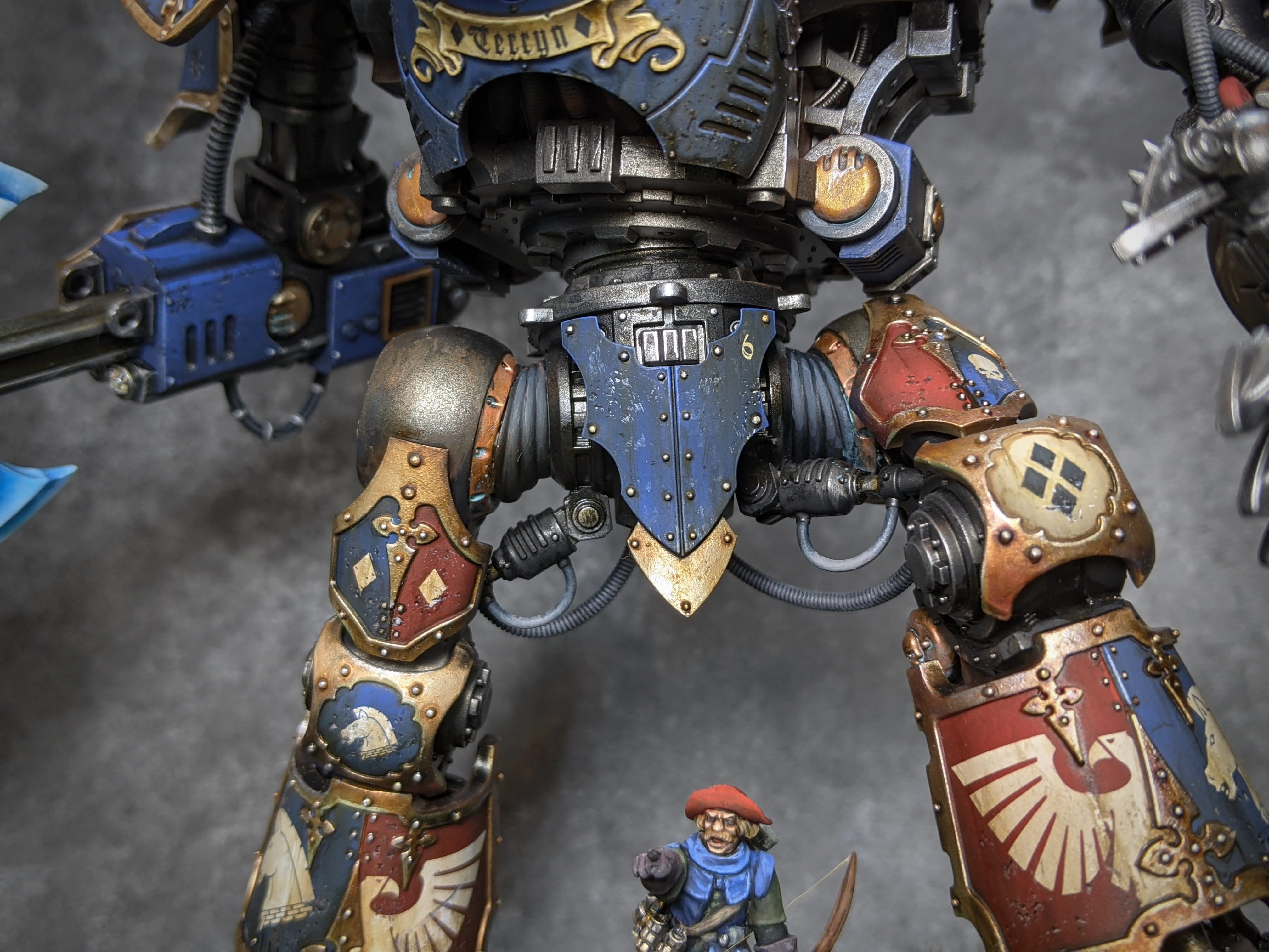 Necron Army Work in Progress pics: House Terryn Imperial Knight Done!