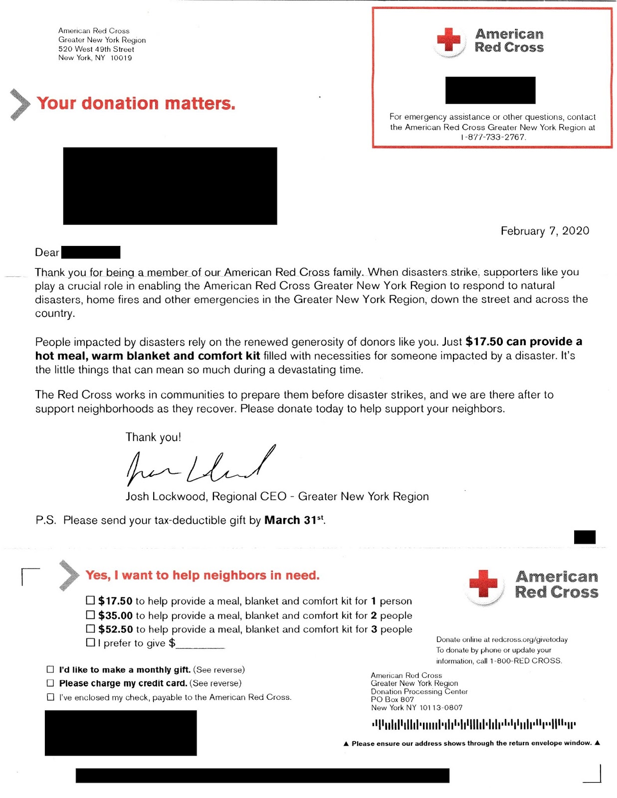 Mail That Fails: American Red Cross: No longer blind