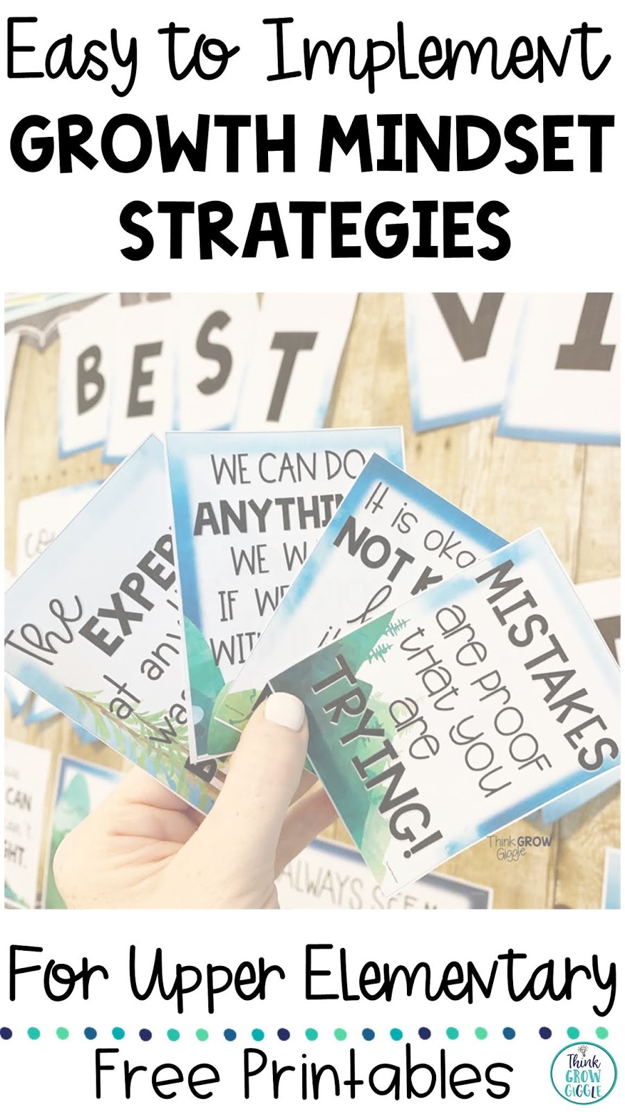 Growth Mindset Strategies for the Upper Elementary Classroom - Think ...