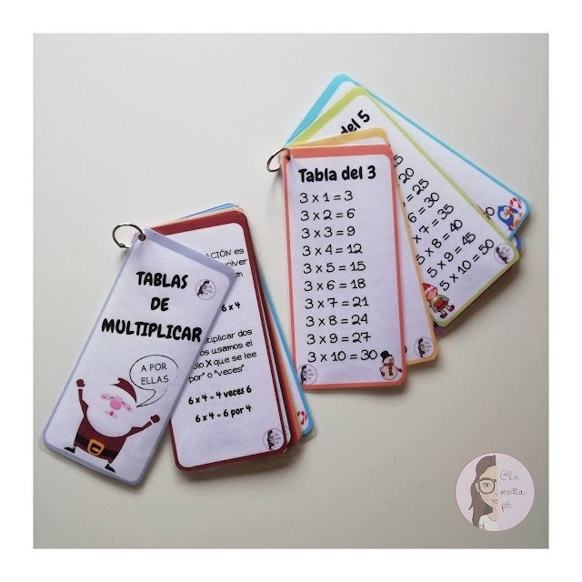 LLAVERO NAVIDEÑO TABLAS DE MULTIPLICAR - La media PT