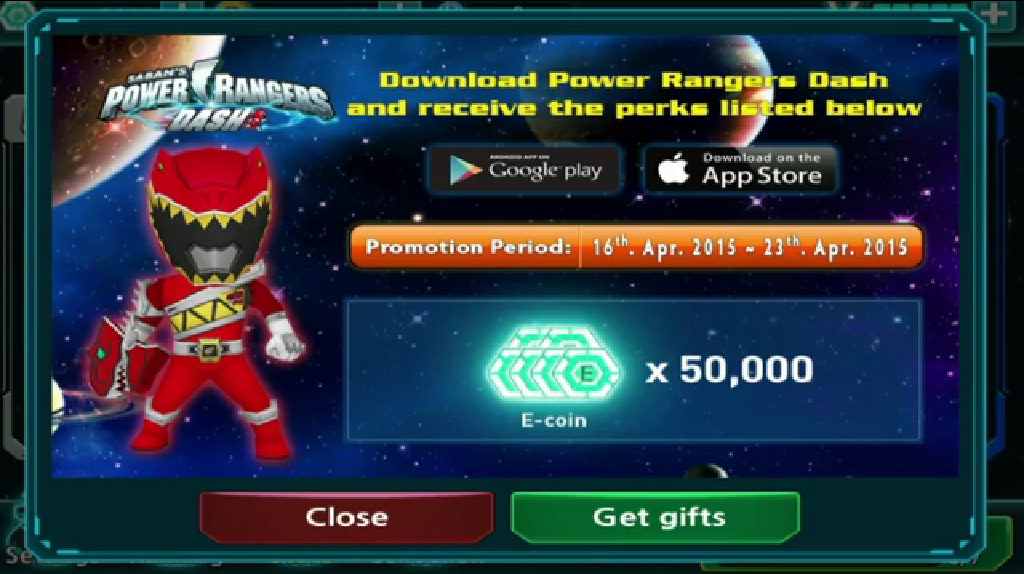 Fusion Games: Power Rangers Dash Mobile Game