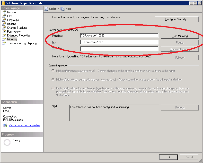 Sql 31 How To Setup Database Mirroring Session In Ms Sql Server 5345