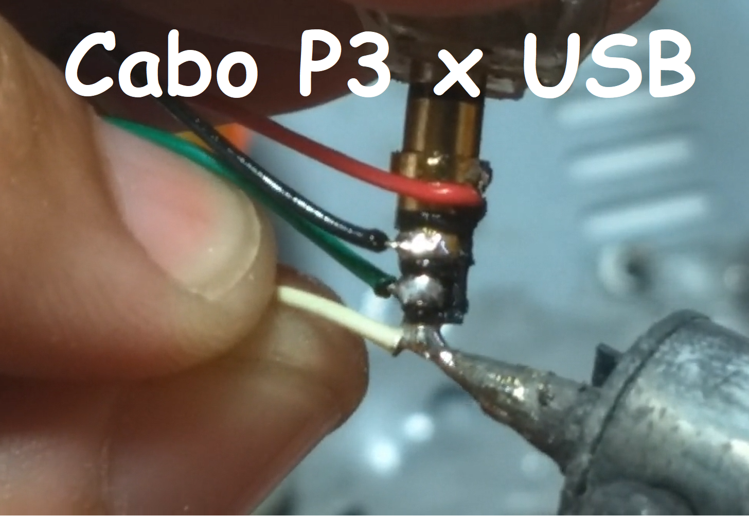 Como fazer cabo P2/P3 X USB fêmea