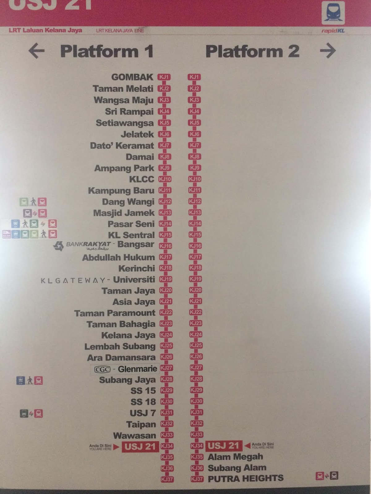 Kuala Lumpur Walk Pics : Kuala Lumpur: LRT USJ 21 Station