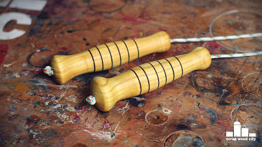 scrap wood city: How to make a DIY jump rope - woodturner's maintenance