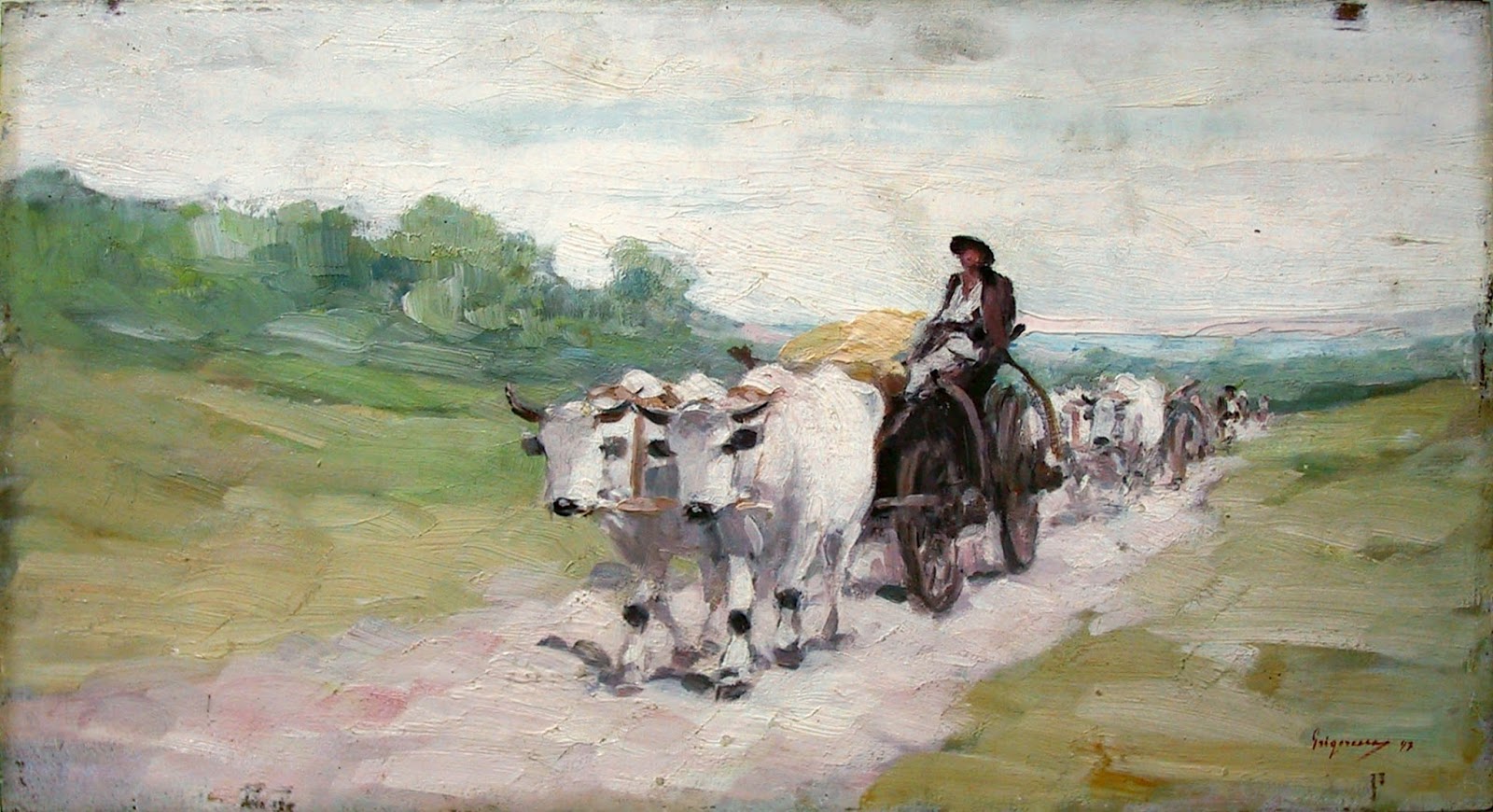 Despre cărţi, muzică, pictură şi oameni!: Nicolae Grigorescu - Car cu boi