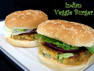 Indian Veggie Burger |Nithya's Nalabagam