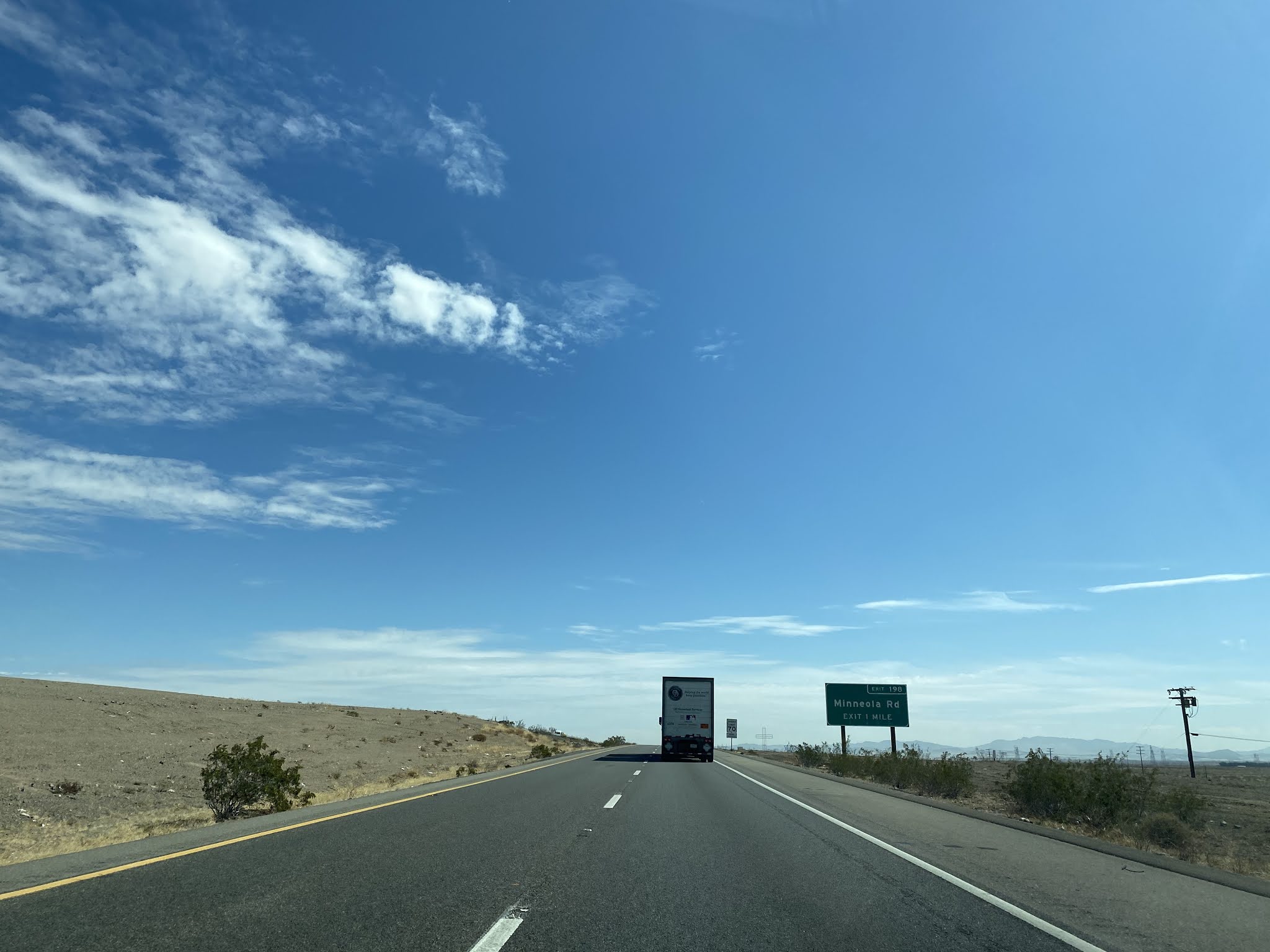 Interstate 15; the Mojave Freeway from Barstow to the Nevada State Line
