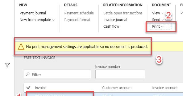 D365 Print Management Setup to print reports
