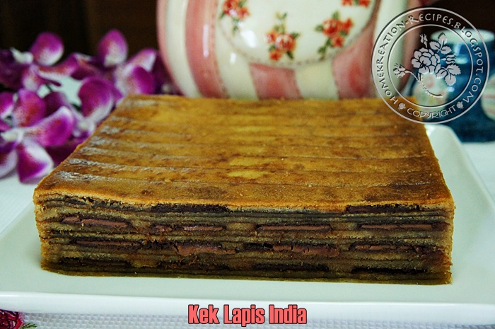HomeKreation - Kitchen Corner: Kek Lapis India (Cadbury Layered Cake)